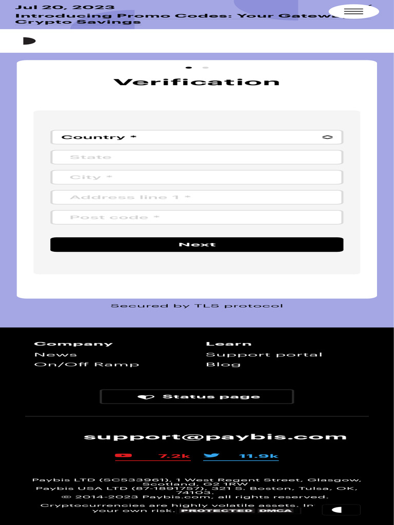 Verification Paybis | PDF