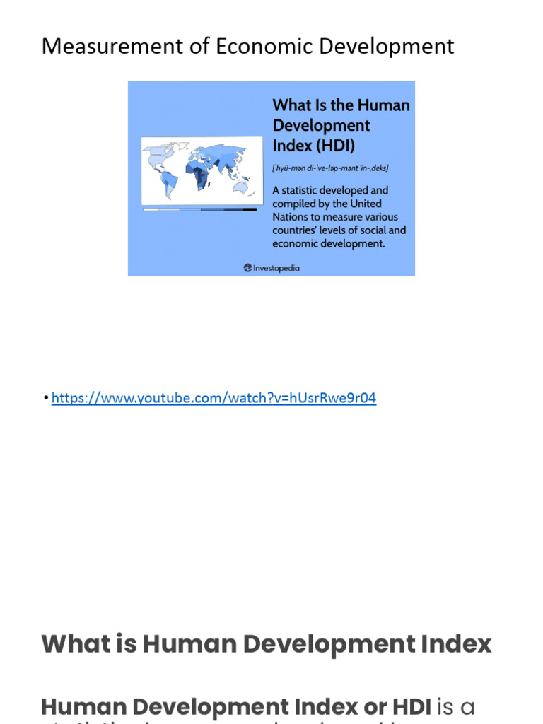 Measurement of Economic Development | Download Free PDF | Human Development Index | Economies