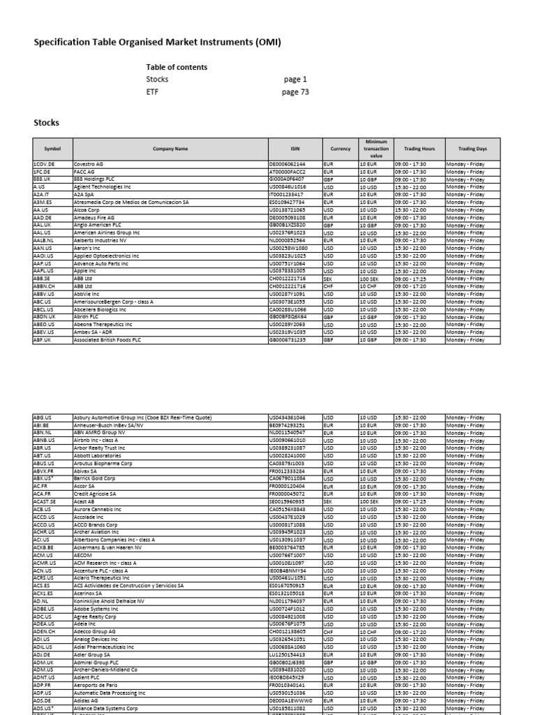 OMI Specification Tables 20230928 0efc3d6b9a | Download Free PDF ...