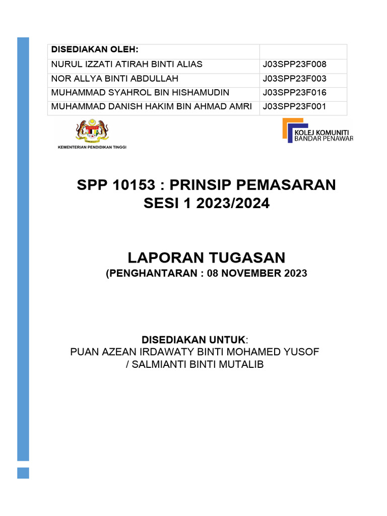 Format Laporan Tugasan CC | PDF | Caffeinated Drinks | Coffee