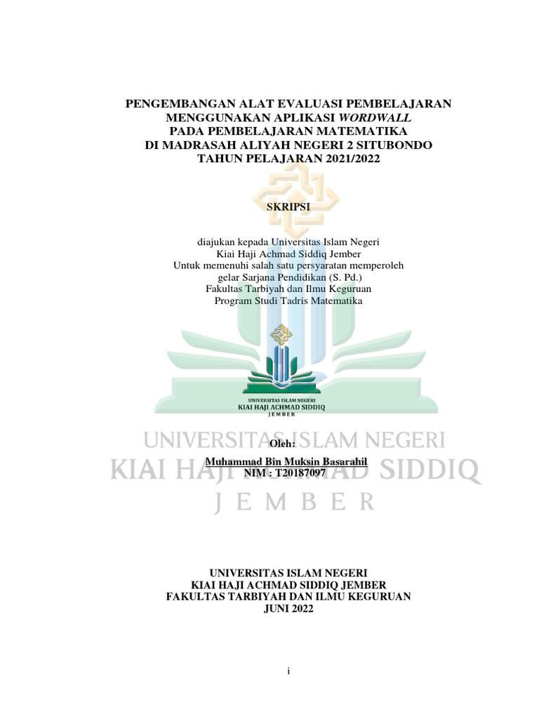 Skripsi Muhammad MTK'18 | PDF | Seni