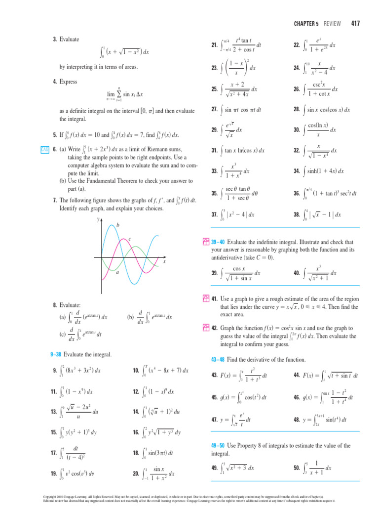 Chapter5 Review | PDF | Integral | Mathematics