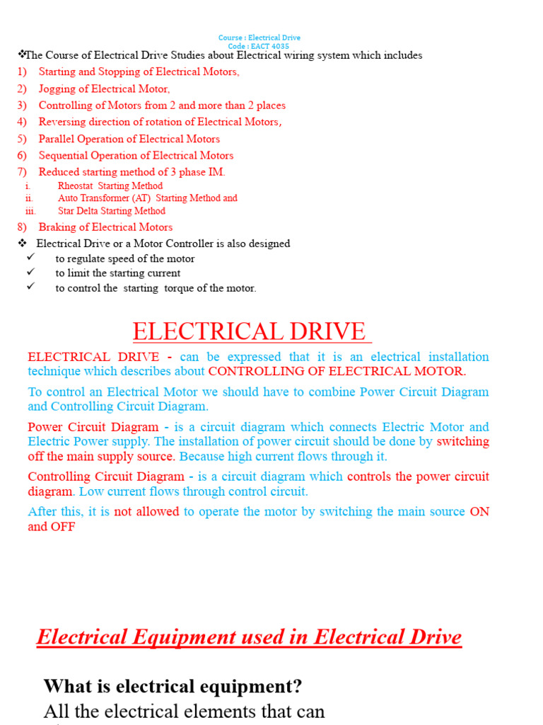 Electrical Drive 2015 Regular | PDF | Relay | Switch