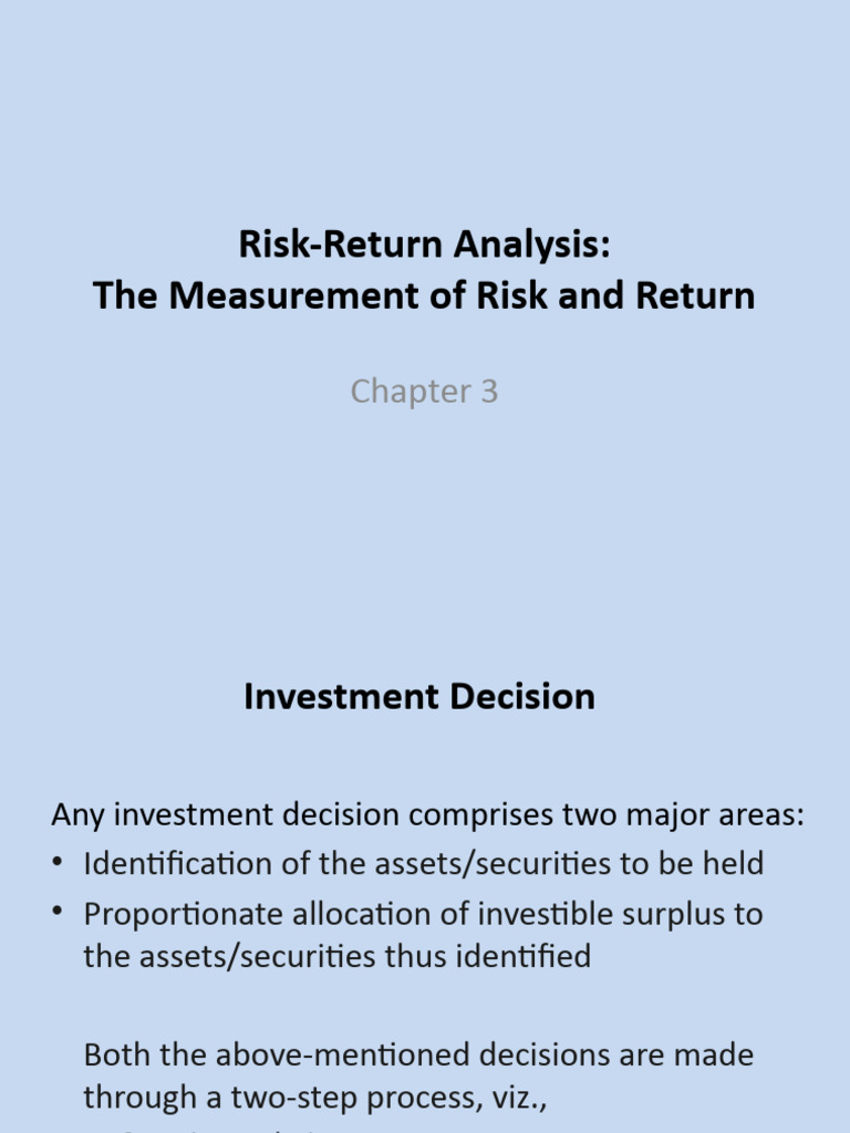 Risk-Return Analysis | PDF | Financial Risk | Beta (Finance)