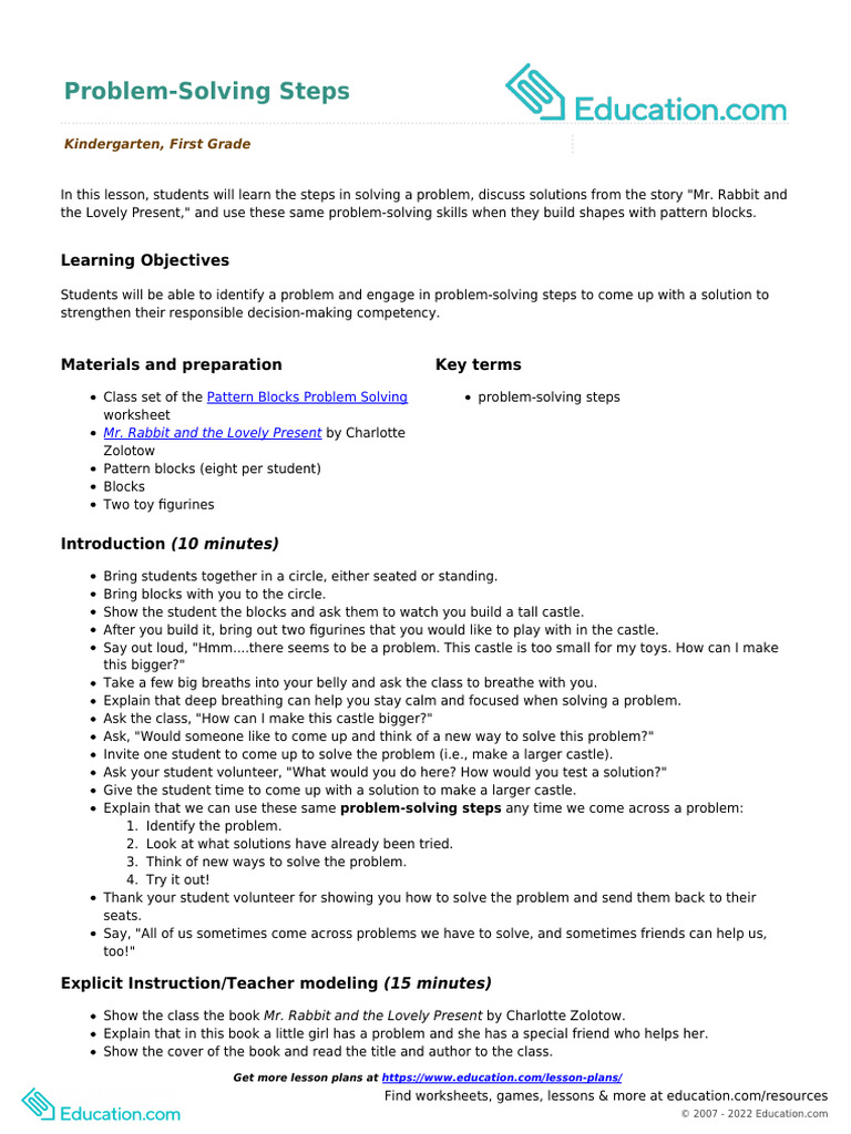 Usr Local SRC Education - Com Files Static Lesson-Plans Problem-Solving-Steps Problem-Solving ...