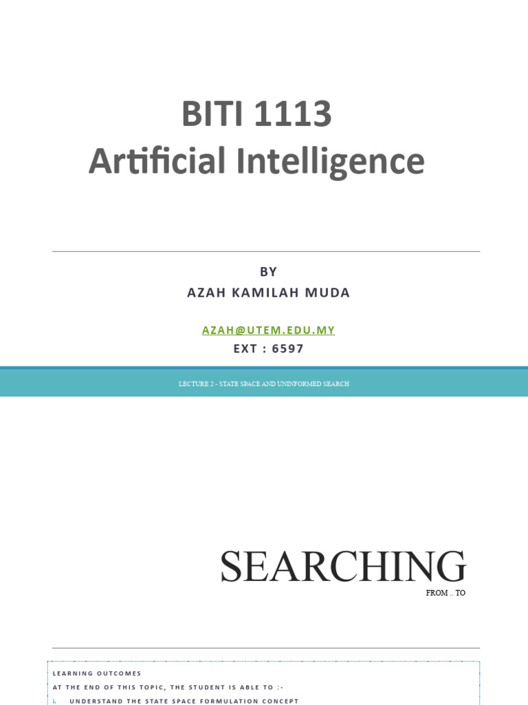 Lecture2 Uninformed Search 1 | PDF | Discrete Mathematics | Computer Programming