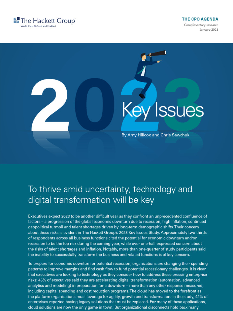 Hackett 2023 CPO Agenda FINAL 2301 | PDF | Procurement | Supply Chain