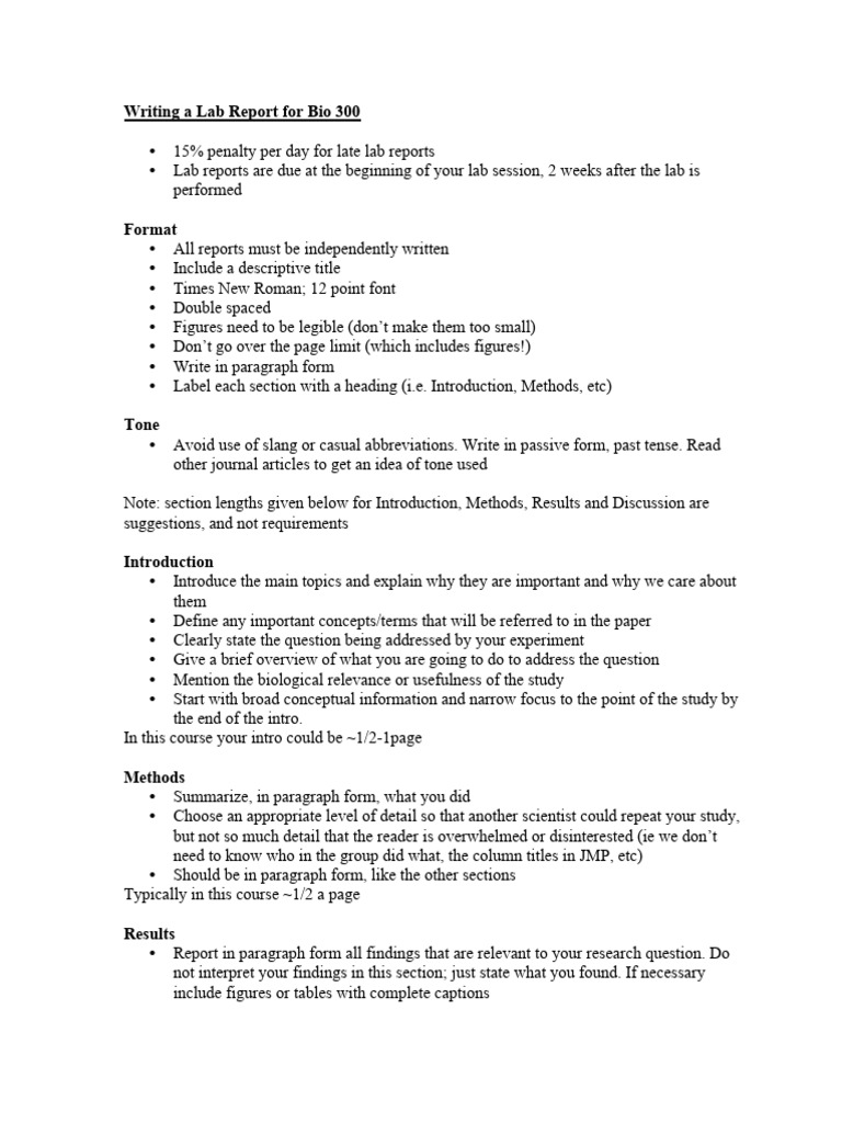 Writing A Lab Report | PDF | Human Communication | Cognitive Science
