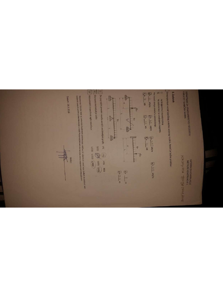 Zadatak 3 Metalne Konstrukcije 1 Elaborat | PDF
