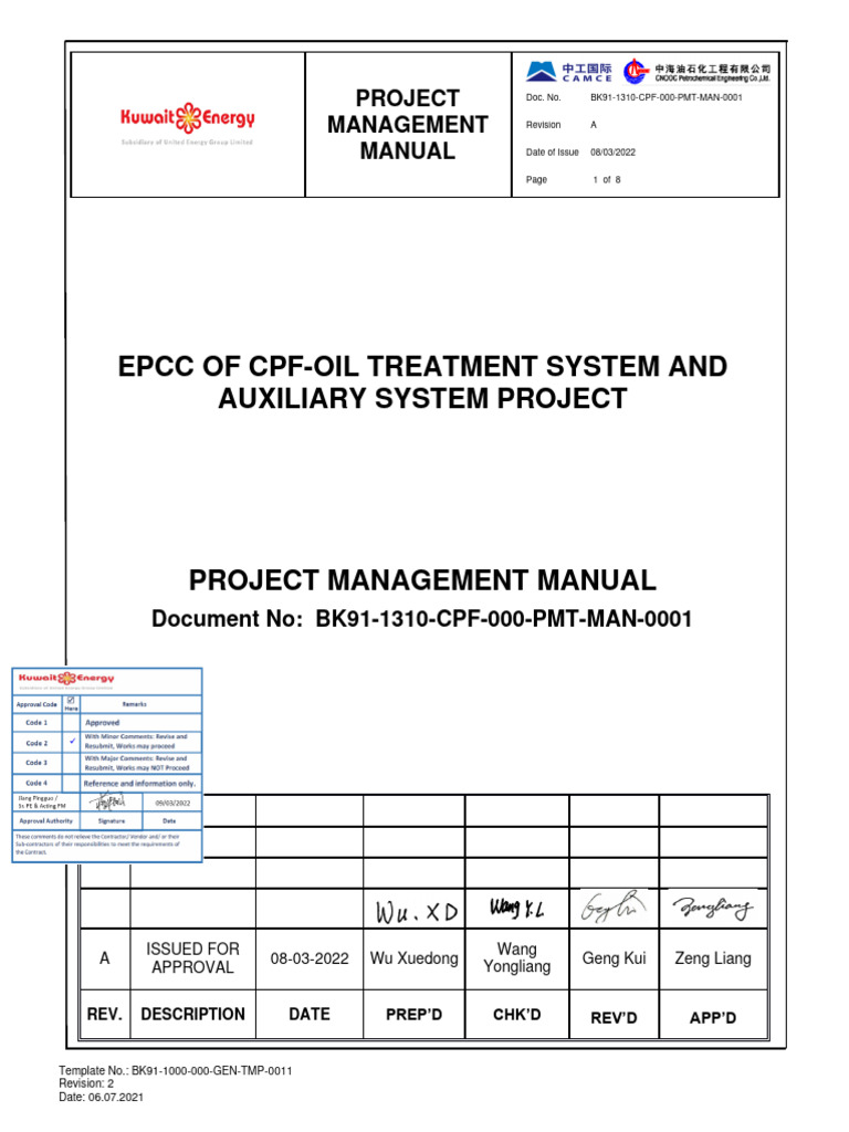 BK91-1310-CPF-000-PMT-MAN-0001 - A - Project Management Manual-C2 | PDF ...