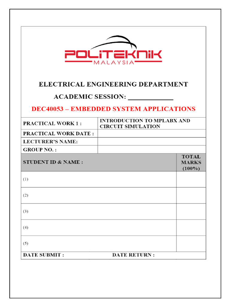 DEC40053 Embedded System Application | PDF
