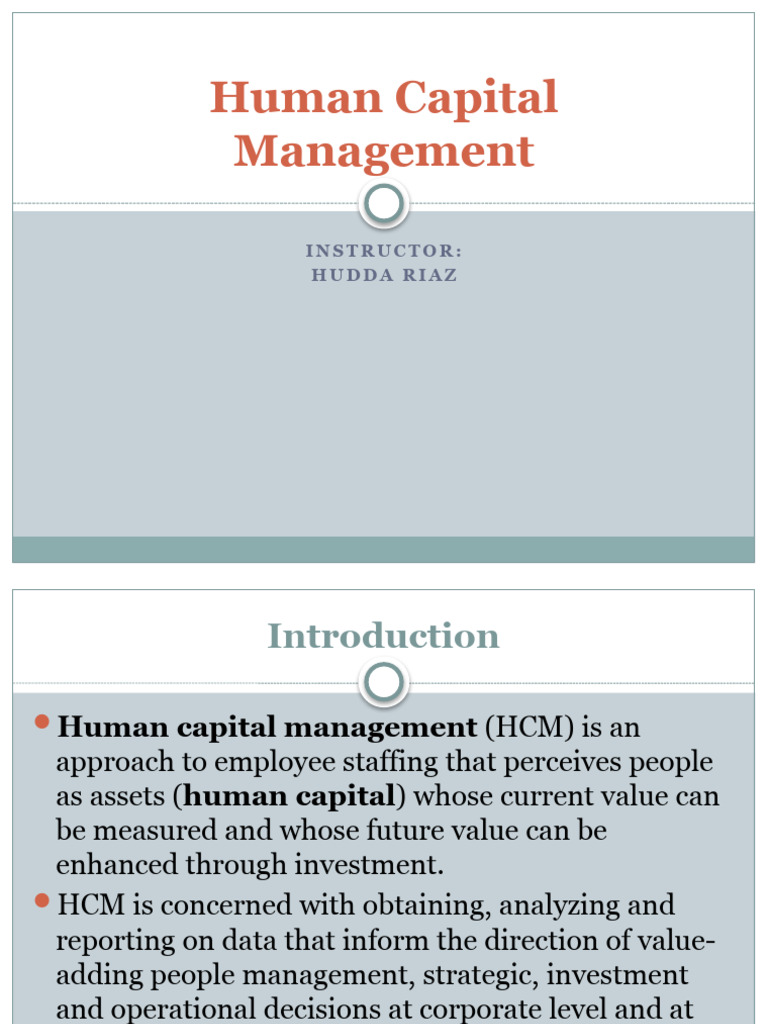 Human Capital Management | PDF | Human Capital | Capital (Economics)