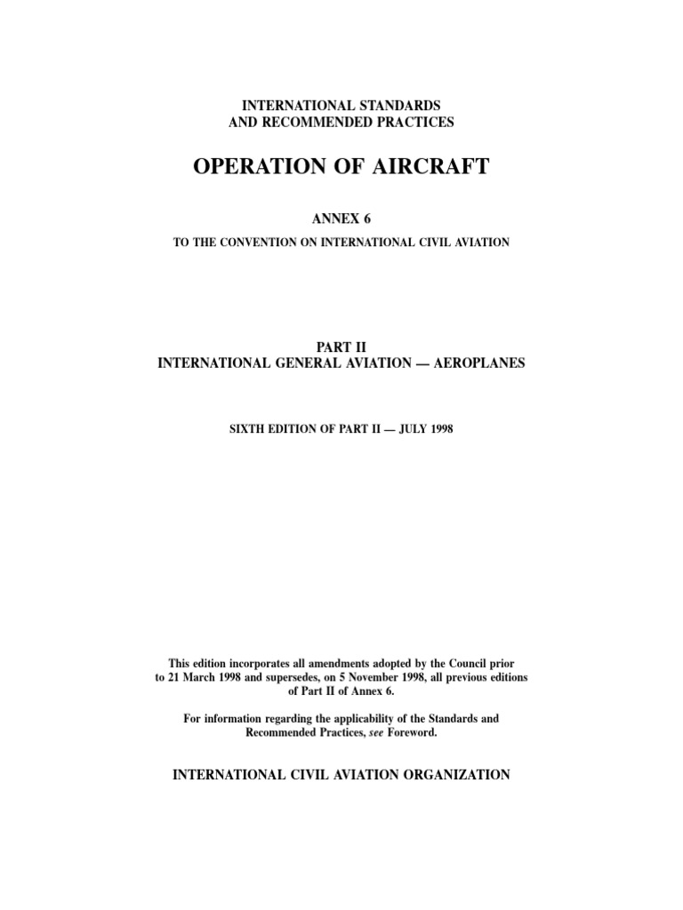 6 Annex 06 Part 2 Cons 6ed | PDF | Flight Recorder | General Aviation