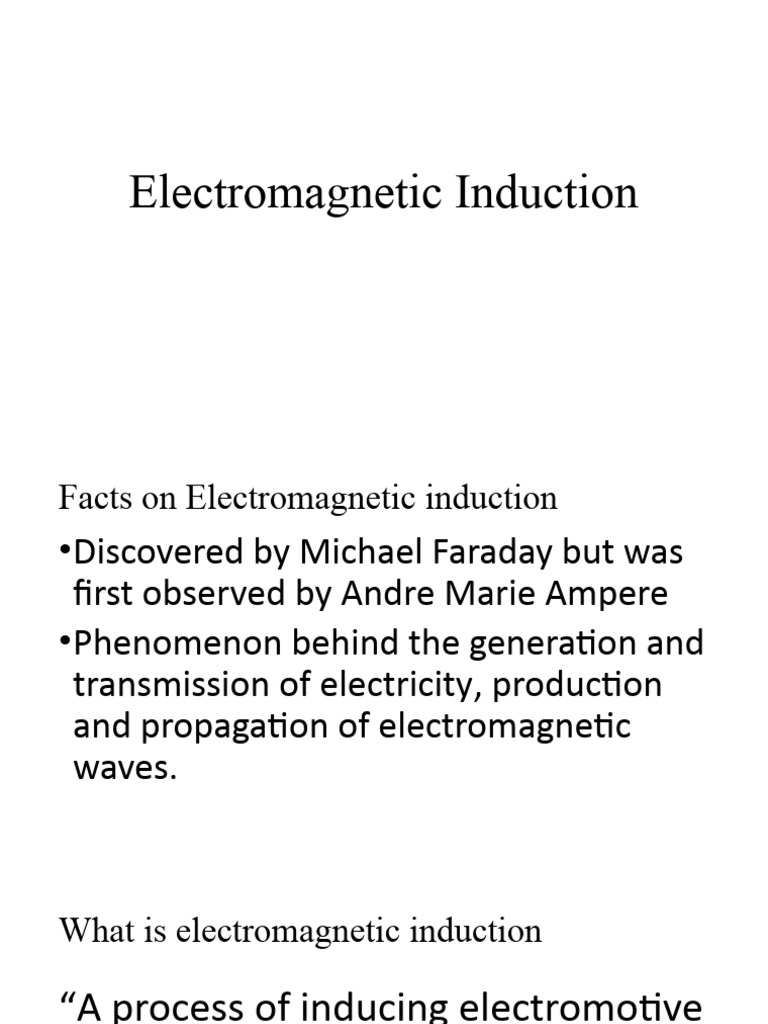 Electromagnetic Induction In Generators And Transformers Pdf Electromagnetic Induction