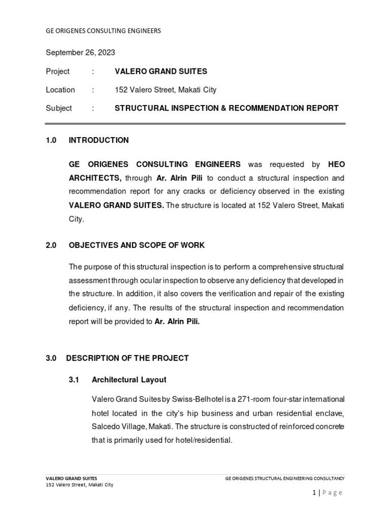 Valero Grand Residences Inspection Report 9 26 2023 | PDF | Corrosion ...