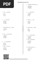 EnglIsh Placement Test and Answer Key | PDF | Weather | Airplane