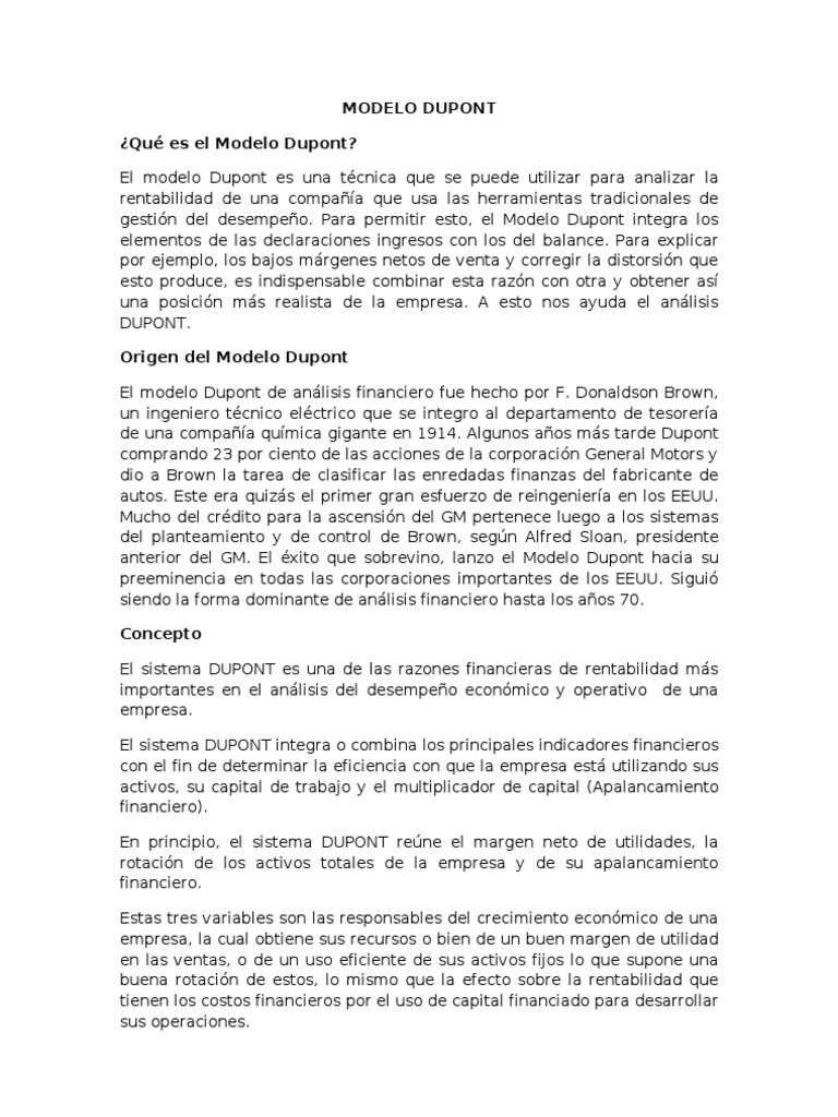 MODELO DUPONT