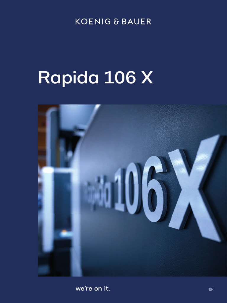 KB Rapida 106 X en | PDF | Automation | Printer (Computing)