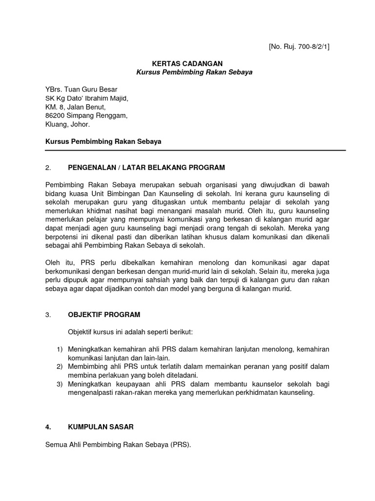 Kertas Kerja Kursus PRS | PDF