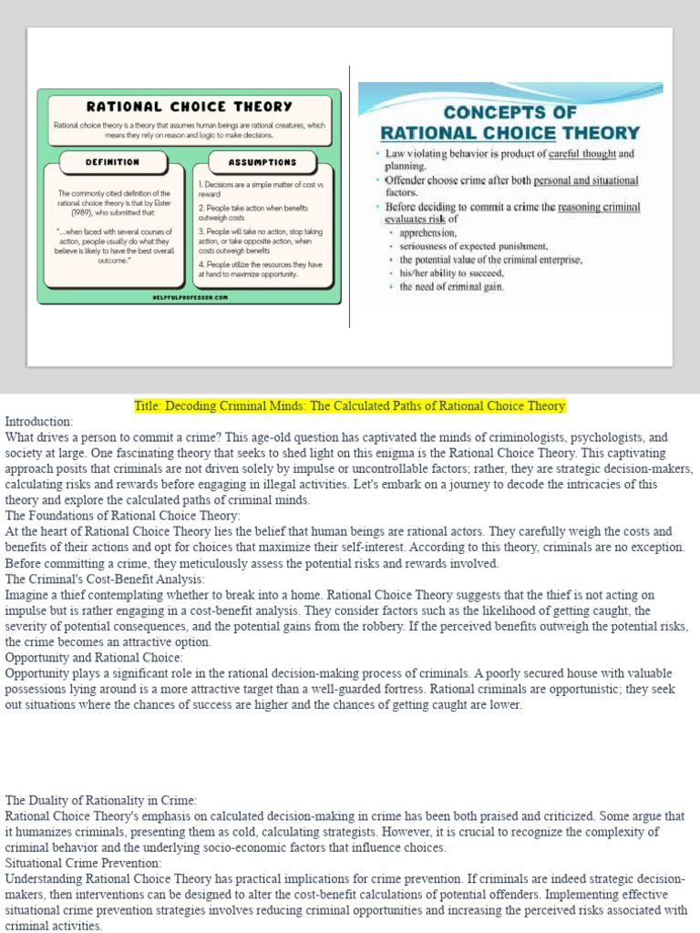Criminology Rational Choice Theory | Download Free PDF | Crimes | Crime ...