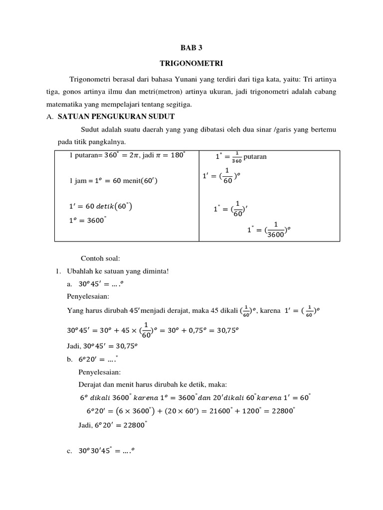 TRIGONOMETRI | PDF | Metode & Bahan Ajar | Griya & Taman