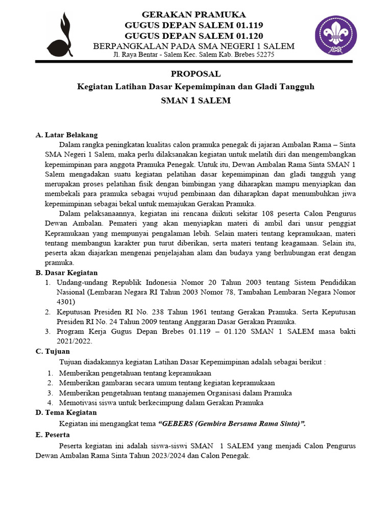 Proposal LDK Dan GT 2023 | PDF