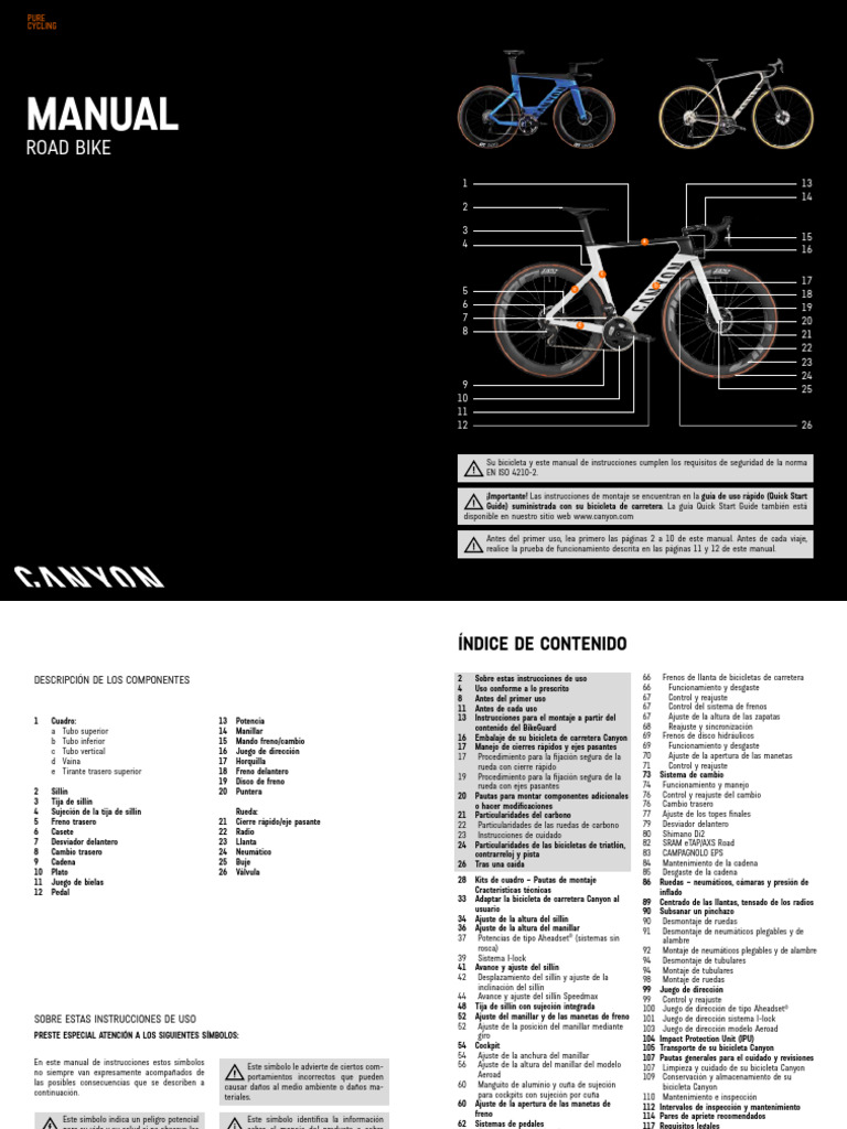 Canyon Road QSG | PDF | Neumático | Transporte impulsado por humanos