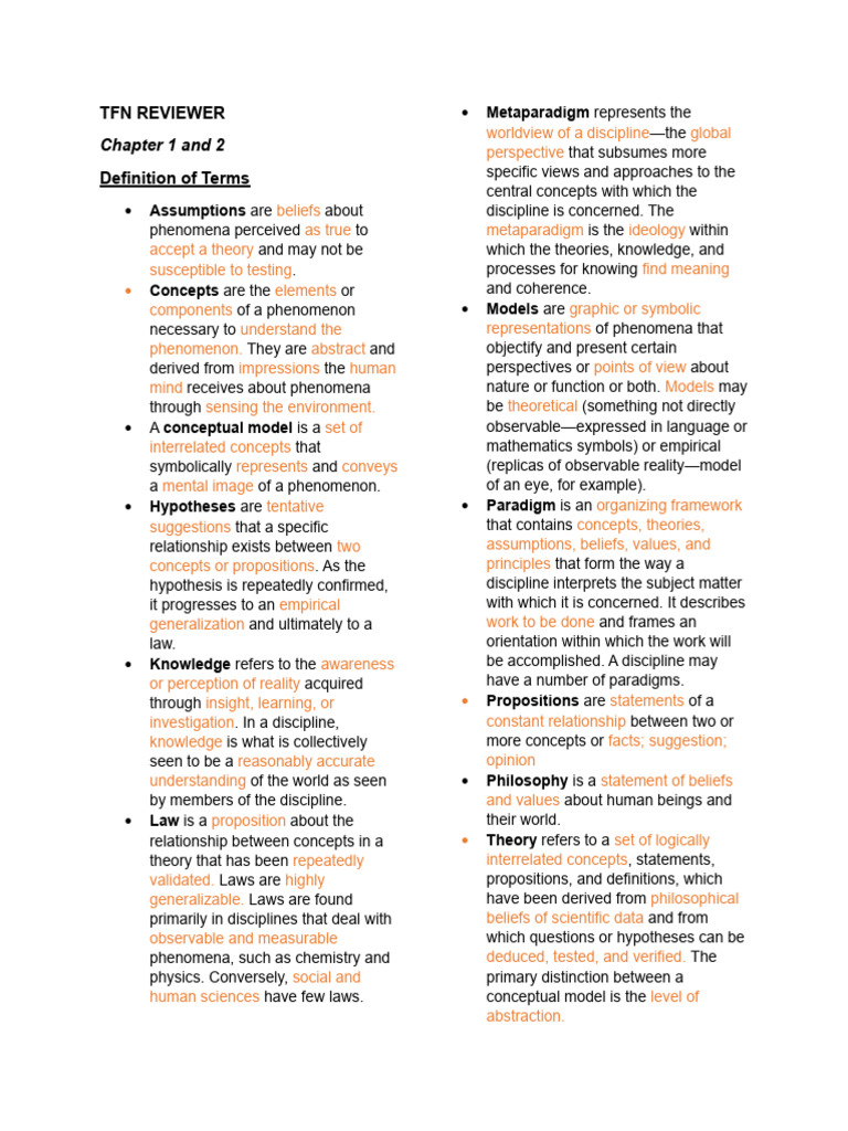 TFN Reviewer | Download Free PDF | Theory | Empiricism