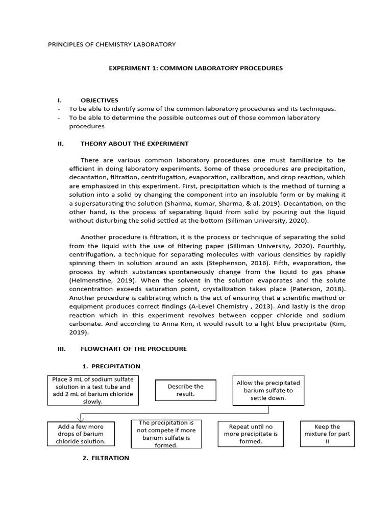 Common Laboratory Procedures | Download Free PDF | Precipitation ...