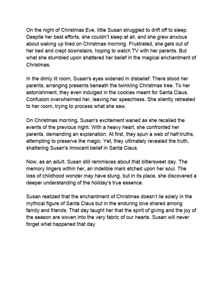 The Night Susan Discovered Christmas Truth | PDF