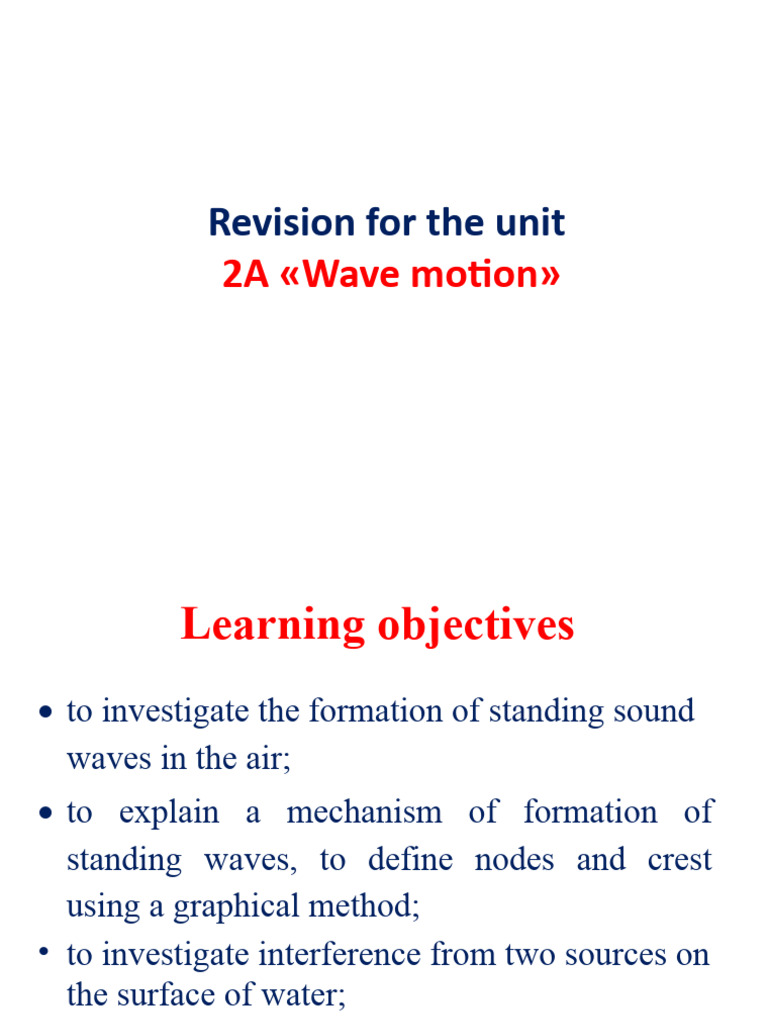 Wave Motion. Presentation | PDF