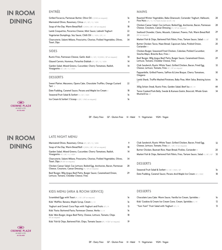 In Room TV Menu 2023 v2 | PDF | Hamburgers | Salad