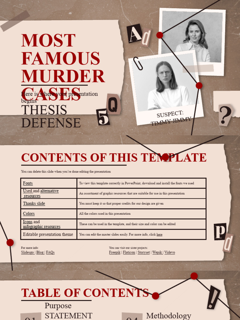 Famous Murder Cases Presentation Template | PDF | Planets | Planets In ...