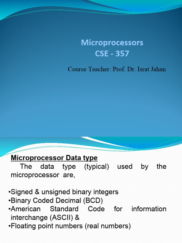 Microprocessor 02 | PDF | Binary Coded Decimal | Central Processing Unit Microprocessor 02 | PDF | Binary Coded Decimal | Central Processing Unit