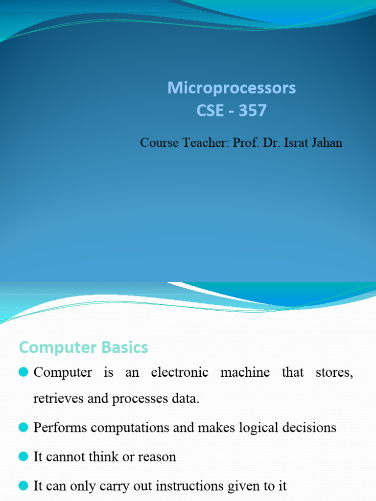 Microprocessor 01 | Download Free PDF | Microprocessor | Central Processing Unit