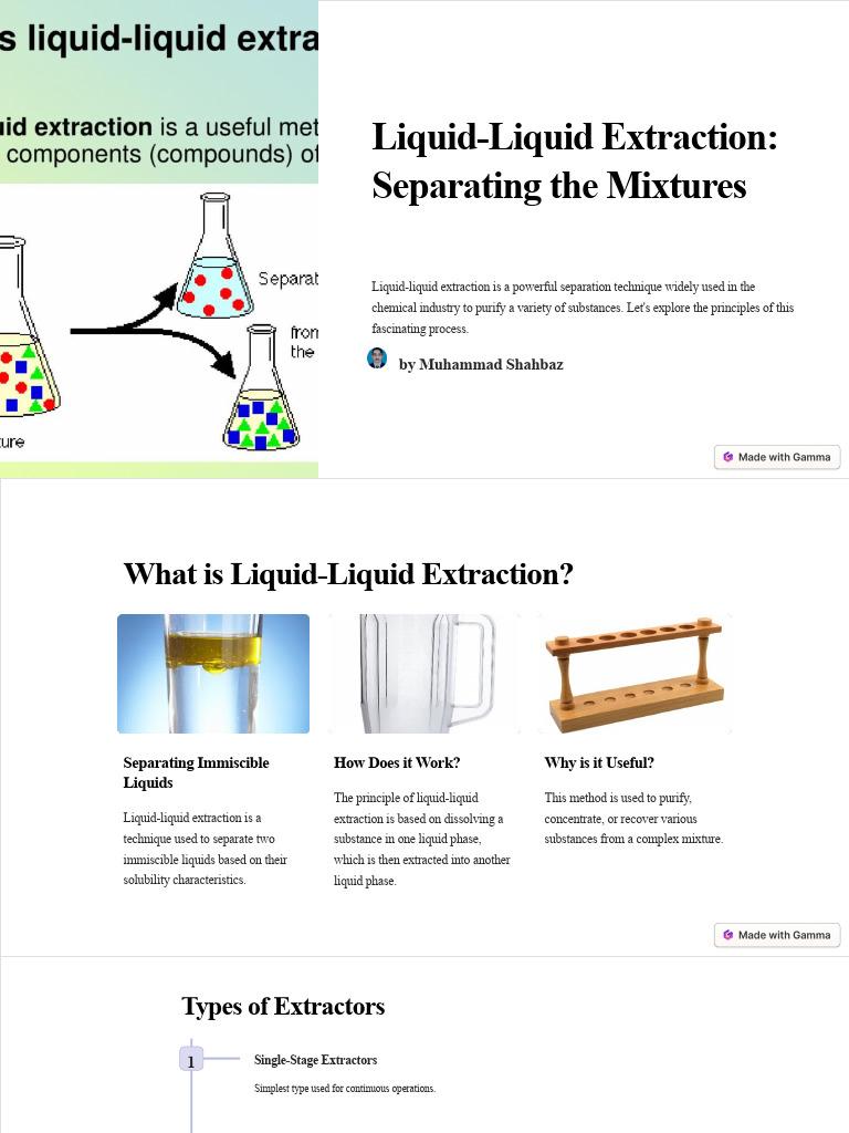 Liquid-Liquid-Extraction-Separating-the-Mixtures | PDF | Chemistry ...