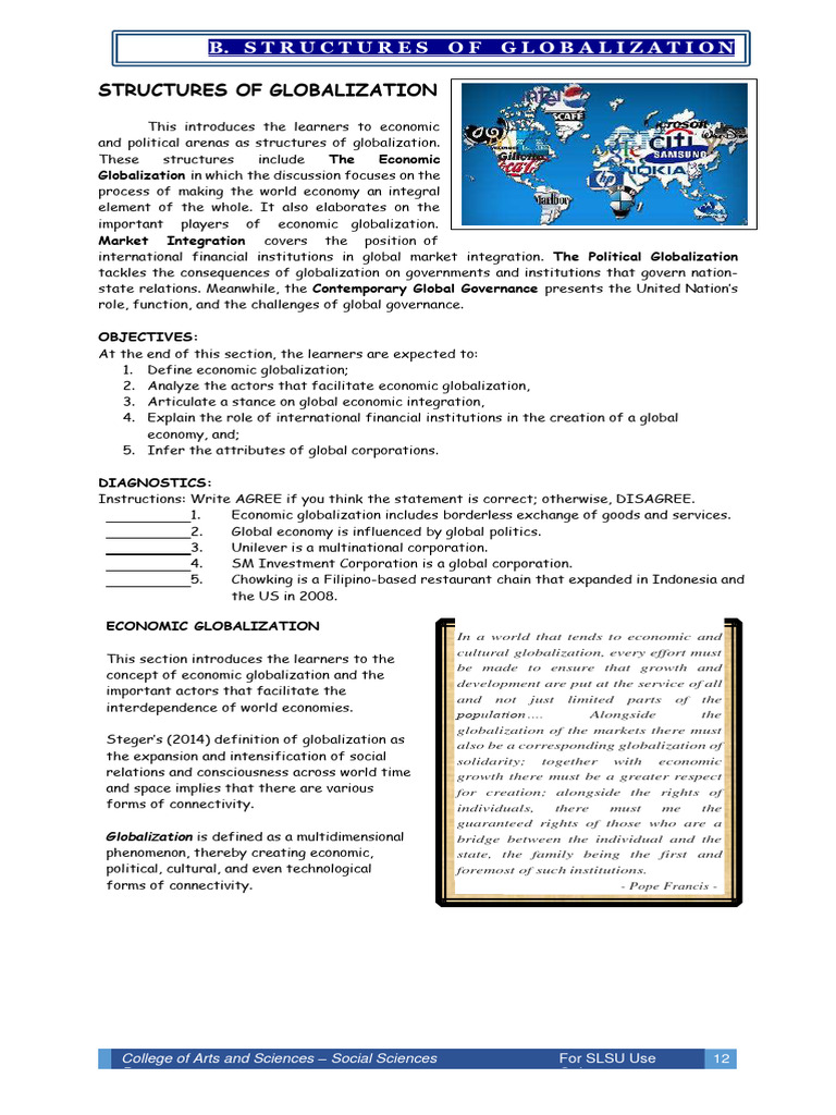 Economic Globalization | PDF | Globalization | Neoliberalism