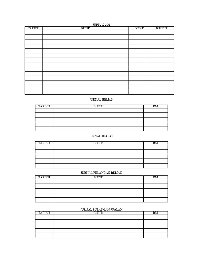 Jurnal - Lejar (Helaian Jawapan) | PDF