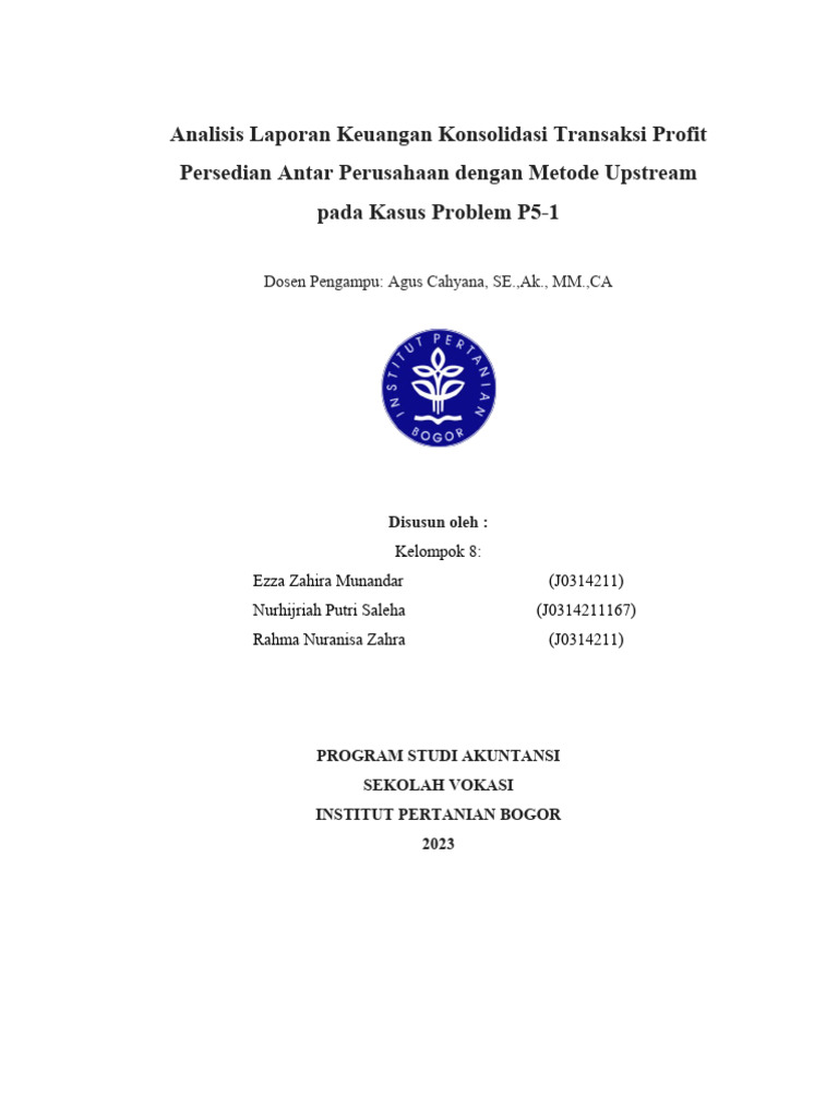 Makalah - Analisis Kasus Akuisisi Saham Dan Penyusunan Laporan Keuangan ... Makalah - Analisis Kasus Akuisisi Saham Dan Penyusunan Laporan Keuangan ...