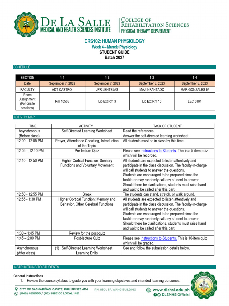 01 - Student Guide - Week 7 - Higher Cortical Function | PDF | Cerebral ...