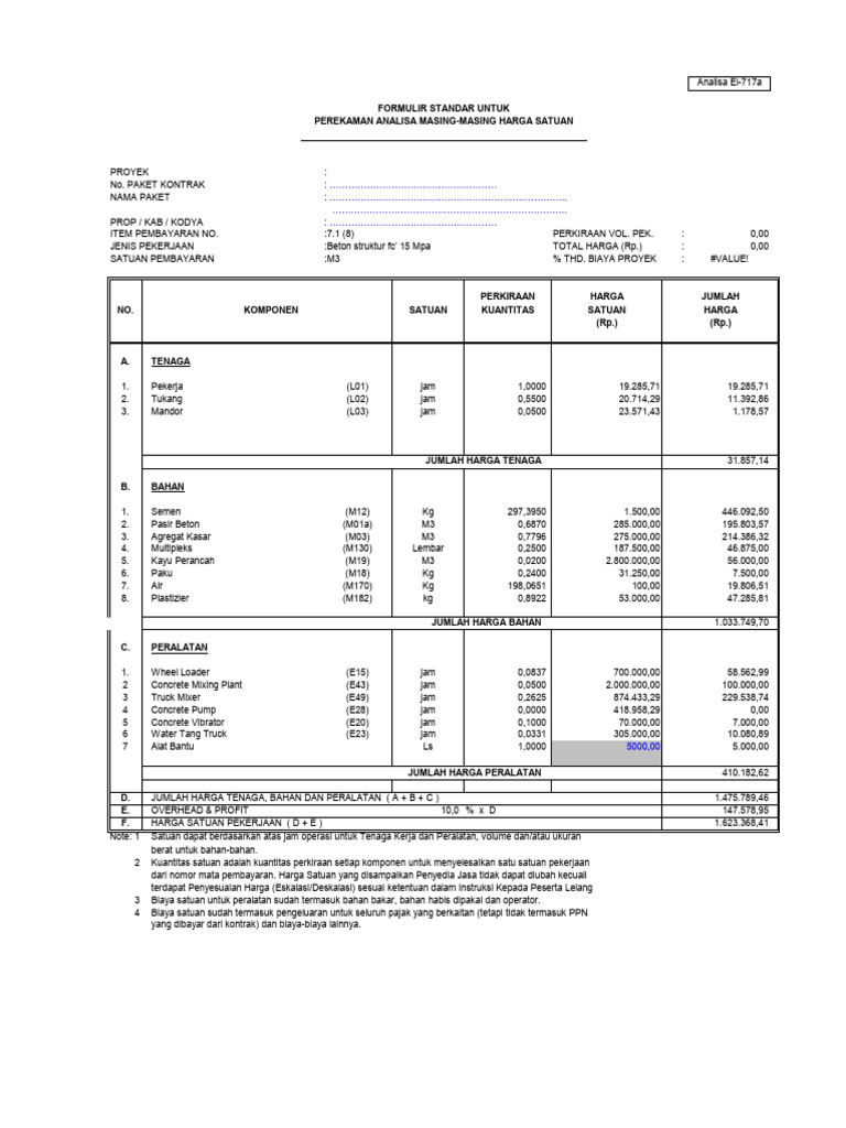 Analis Beton Fc15 | PDF