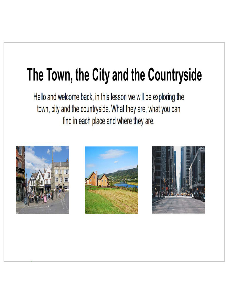 Town City Countryside | PDF
