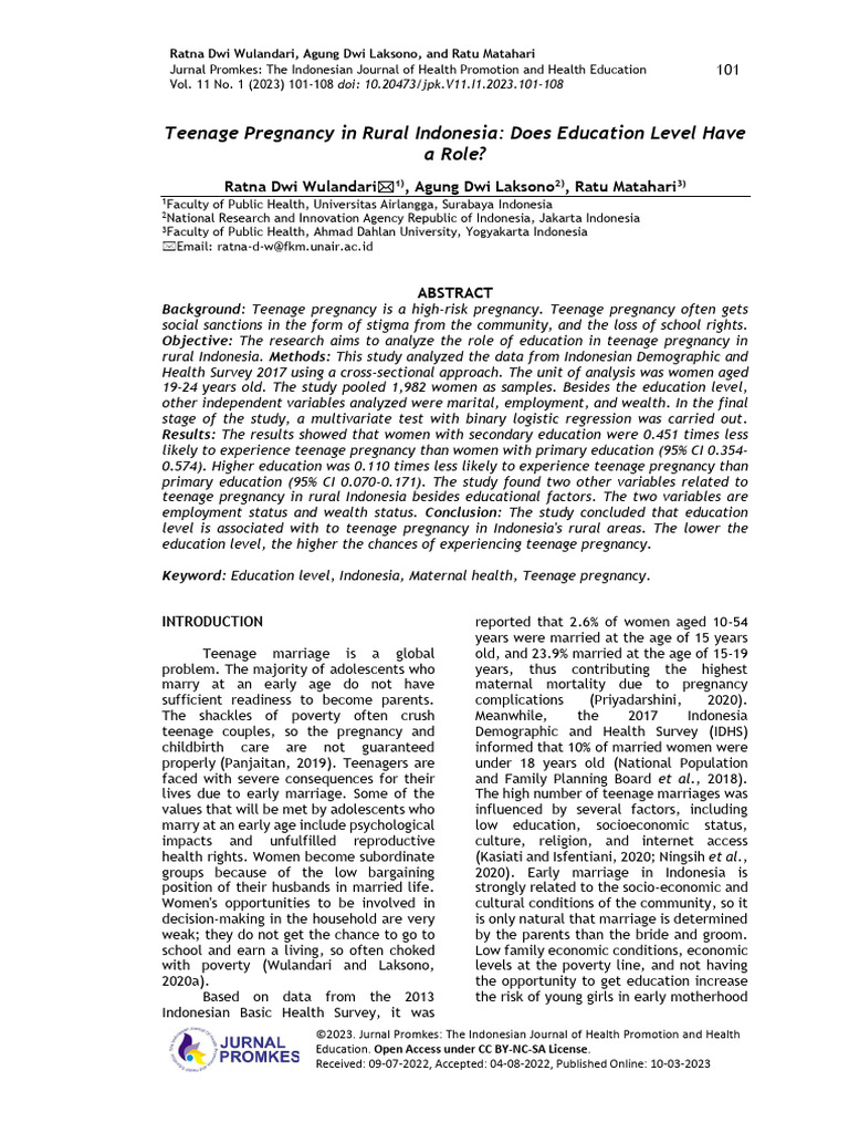 13 +Ratna+Dwi+Wulandari | PDF | Maternal Death | Marriage