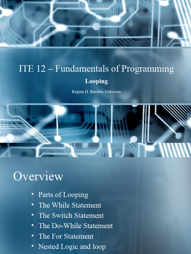 Topic 4 | PDF | Control Flow | Computer Programming