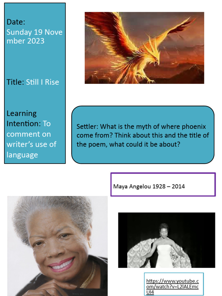 Still I Rise | PDF | Poetry | Writing