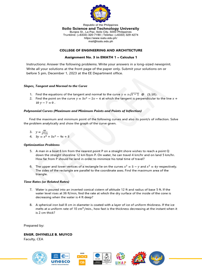 Assignment 3 | PDF | Tangent | Curve