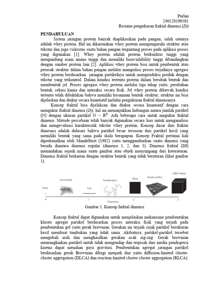 The Summary of Fractal Dismension Measurement by Microsopic and Rheology Methods | PDF