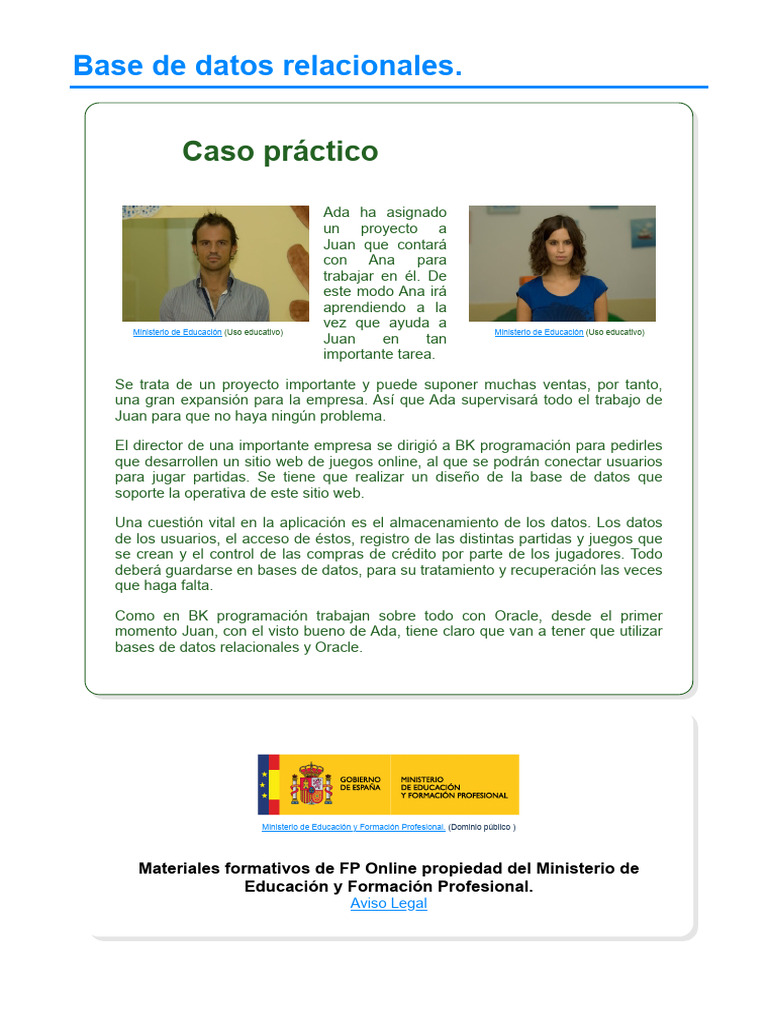 BD02 - Base de Datos Relacionales | PDF | Bases de datos | Modelo relacional