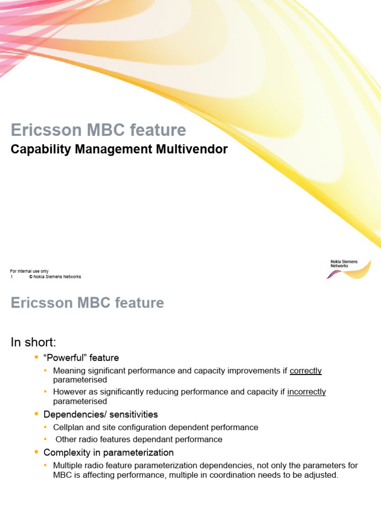 2G Ericsson - MBC Feature | PDF | Gsm | Radio