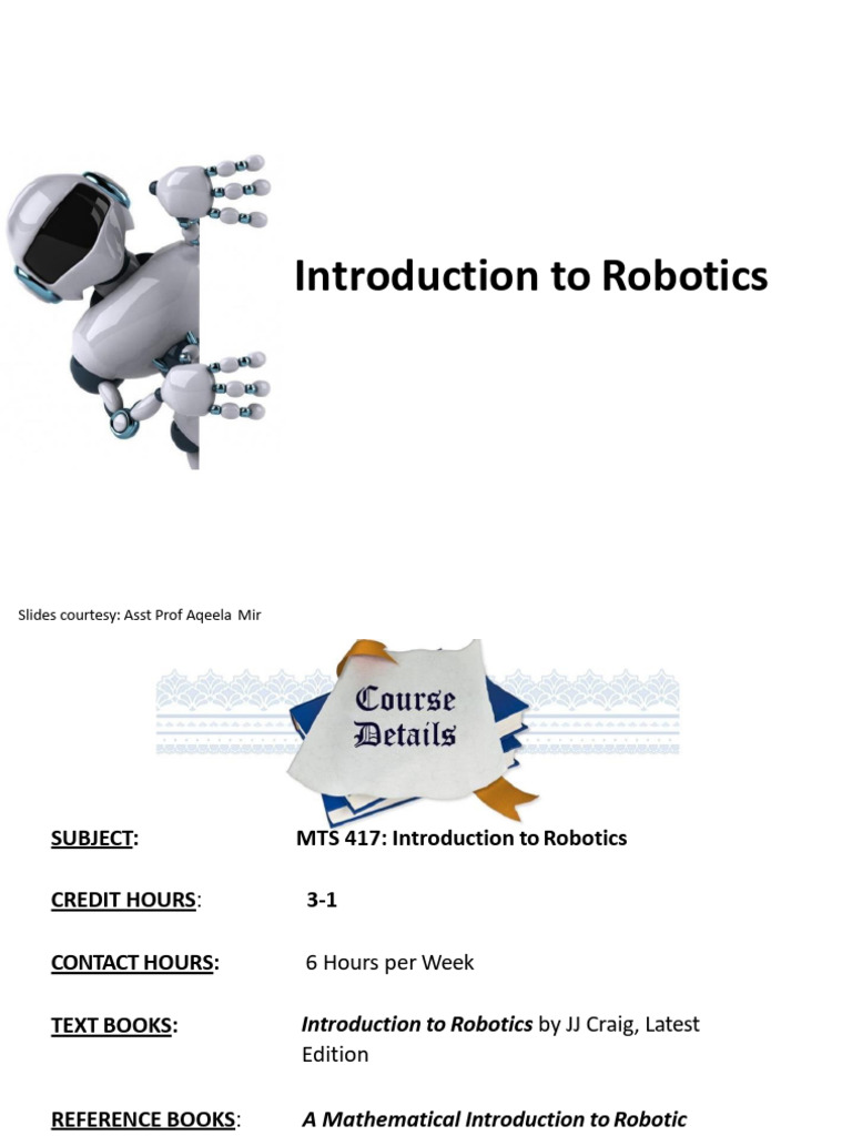 Lecture 1 | PDF | Robotics | Robot